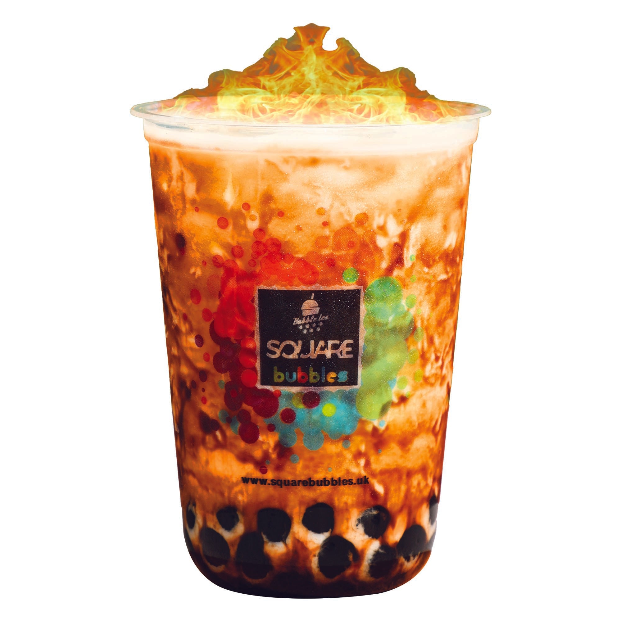 Flaming Volcano Fresh Milk Tea – Square Bubbles
